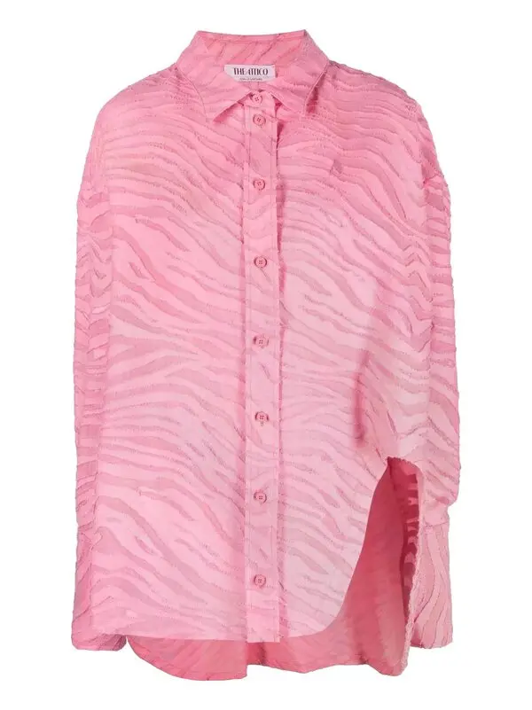 Attico Diana Long-sleeve Shirt - Pink