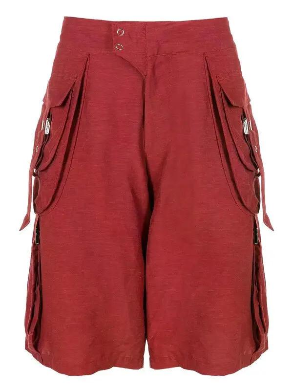 AMIR SLAMA Cargo Bermuda Shorts - Red