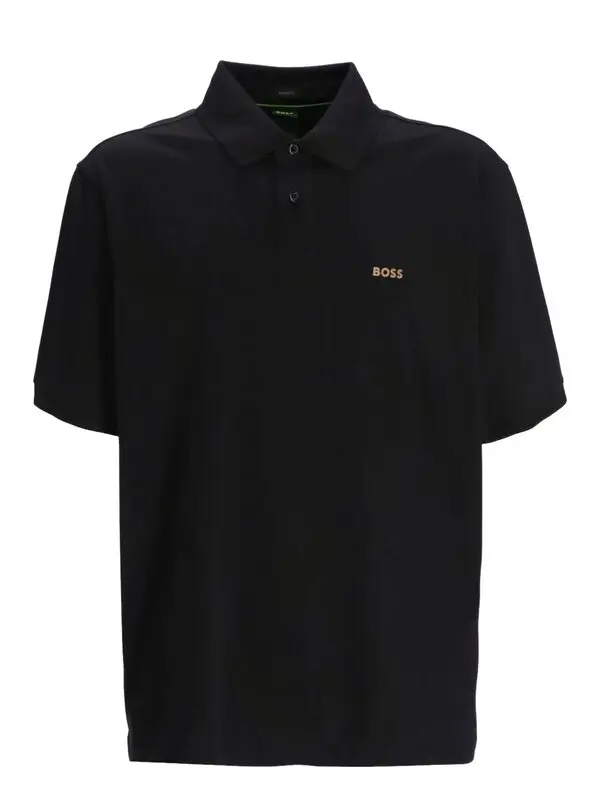 BOSS Logo-print Polo Shirt - Black
