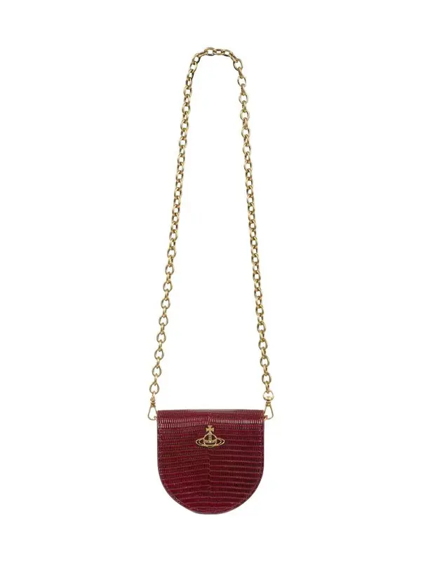 VIVIENNE WESTWOOD Lizard Saddle Crossbody Bag - Red
