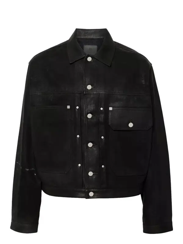 Givenchy Coated Denim Jacket - Black
