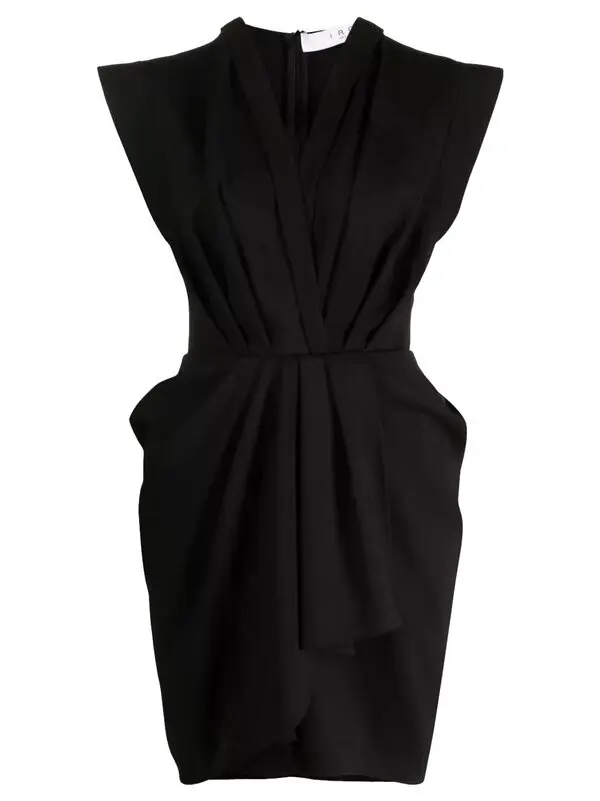 IRO PARIS Pheao Draped Wool Dress - Black