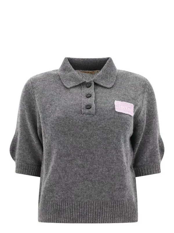 Marni Logo-appliqué Cashmere Sweater - Grey