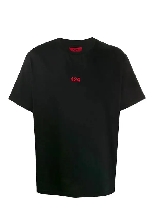 424 Logo-embroidered Short-sleeved T-shirt - Black