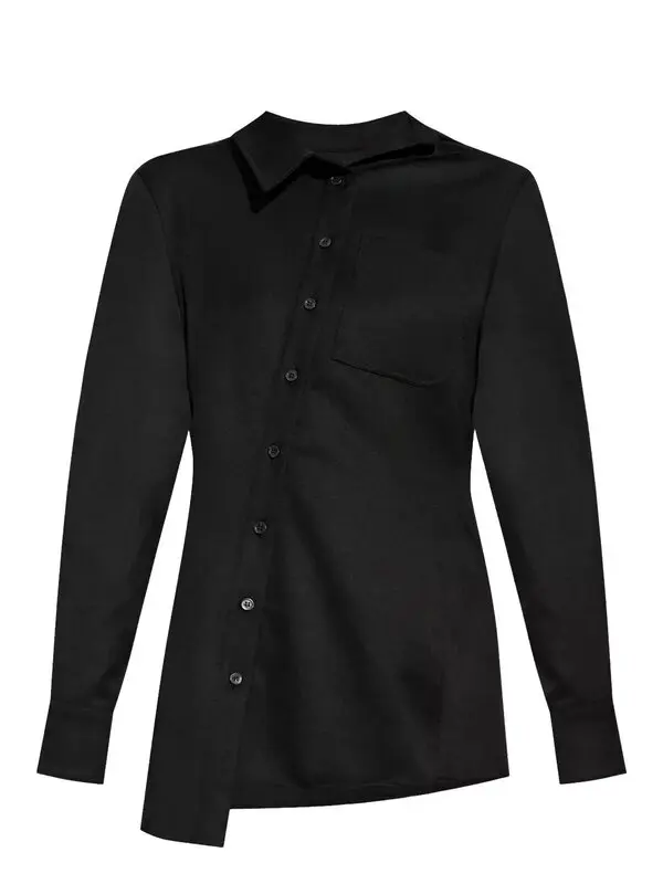 Jacquemus Asymmetric Long-sleeve Shirt - Black