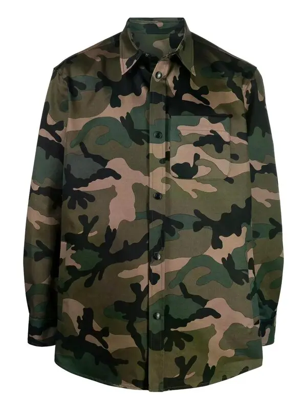 Valentino Garavani Camouflage Shirt Jacket - Green
