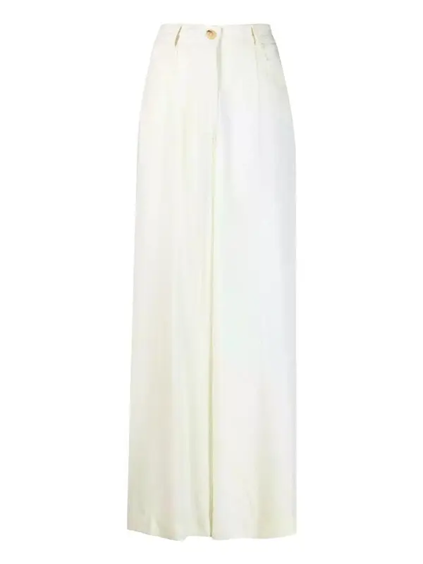 FORTE_FORTE High-waisted Wide-leg Trousers - Neutrals