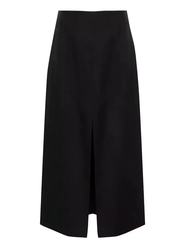 GOLDEN GOOSE A-line Virgin Wool Midi Skirt - Black