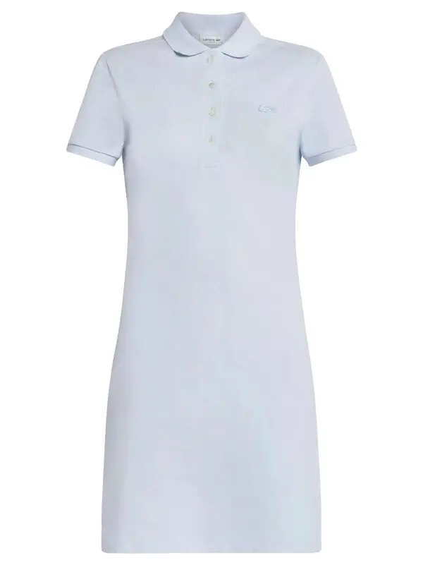 Lacoste Logo-appliqué Cotton Polo Dress - Blue