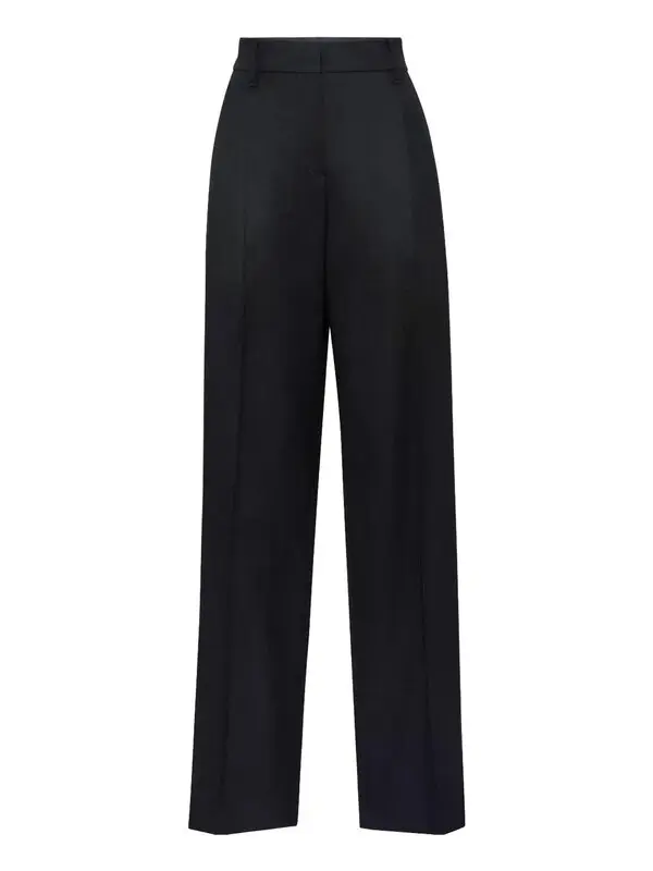 Brunello Cucinelli Monili Detail Wide-leg Trousers - Black