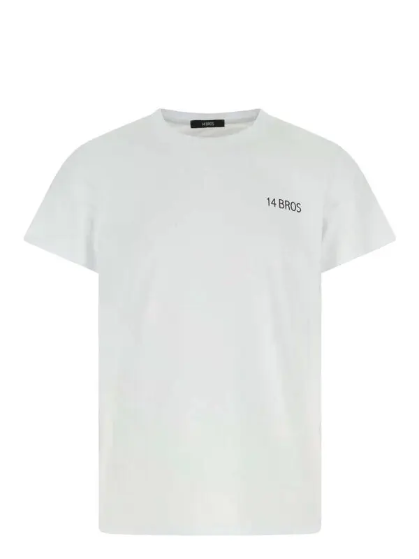 14BROS Printed Cotton T-shirt - White