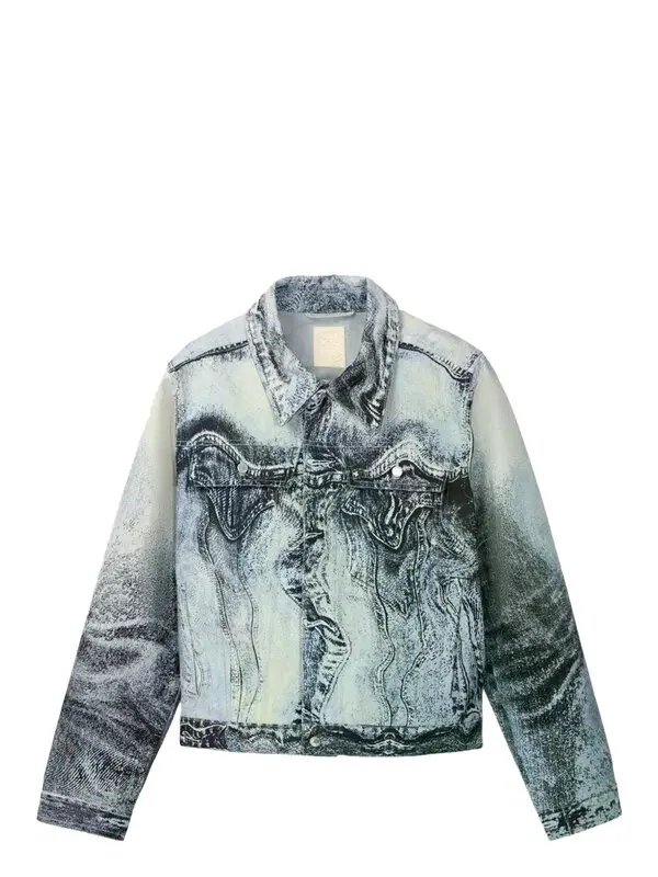 Camper Swirl-print Denim Jacket - Blue