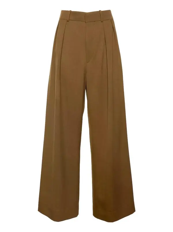 Wardrobe.NYC Wide-leg Virgin Wool Trousers - Brown