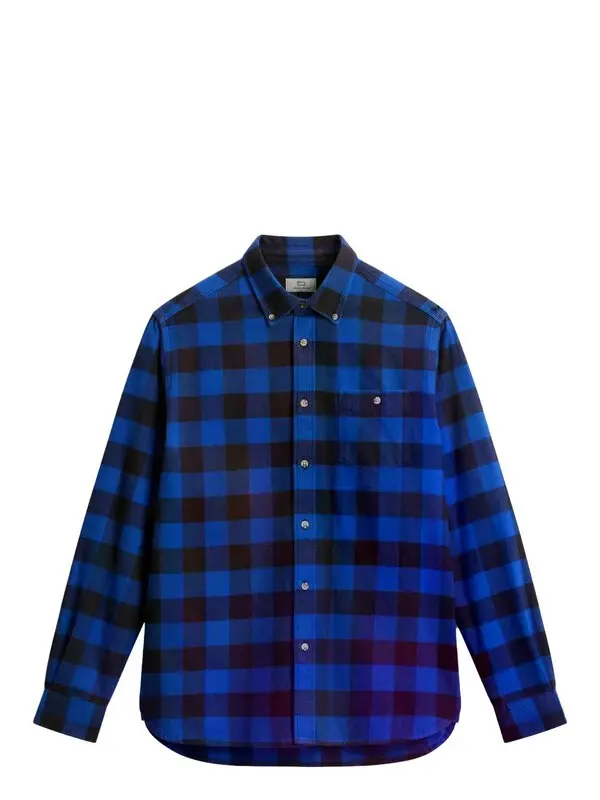 Woolrich Check Pattern Flannel Shirt - Blue