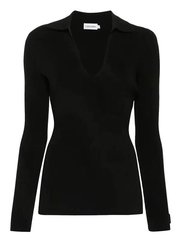 Calvin Klein Fine-ribbed Jumper - Black
