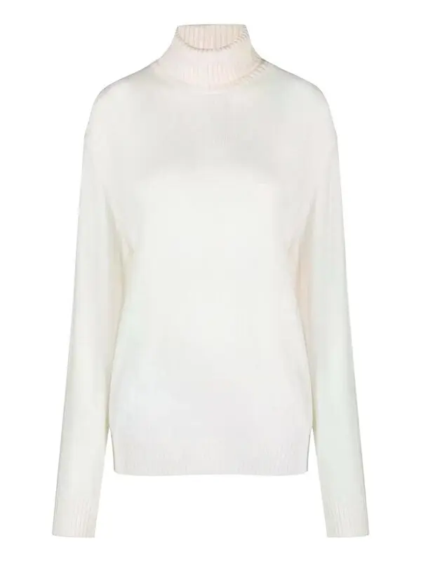 JIL SANDER Roll Neck Wool Jumper - Neutrals