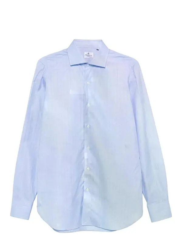FINAMORE 1925 Plaid Check-pattern Shirt - Blue