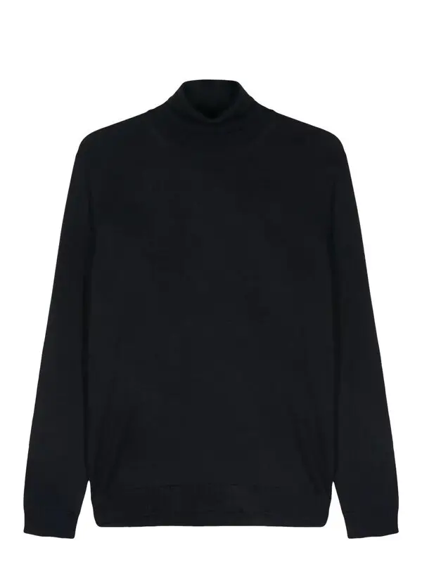 NUUR Roll-neck Merino Jumper - Blue