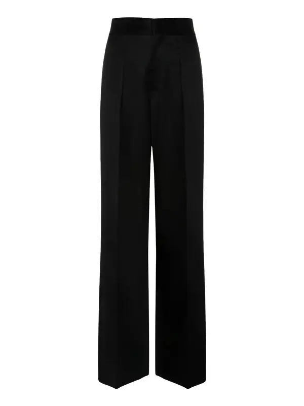 Moschino Tailored Virgin Wool Trousers - Black