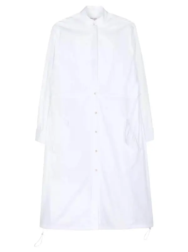 WALES BONNER Contrast Poplin Midi Dress - White