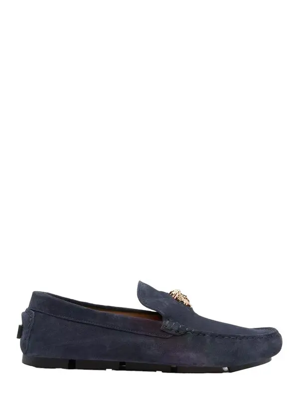 Versace La Medusa Suede Loafers - Blue