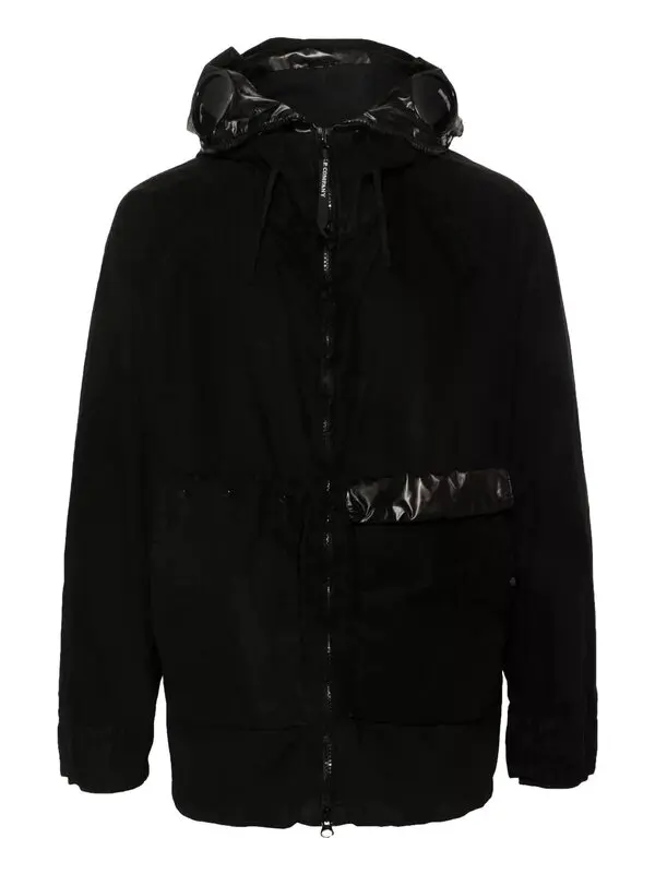 C.P. COMPANY Zipped Goggle-detail Hoodie Jacket - Black