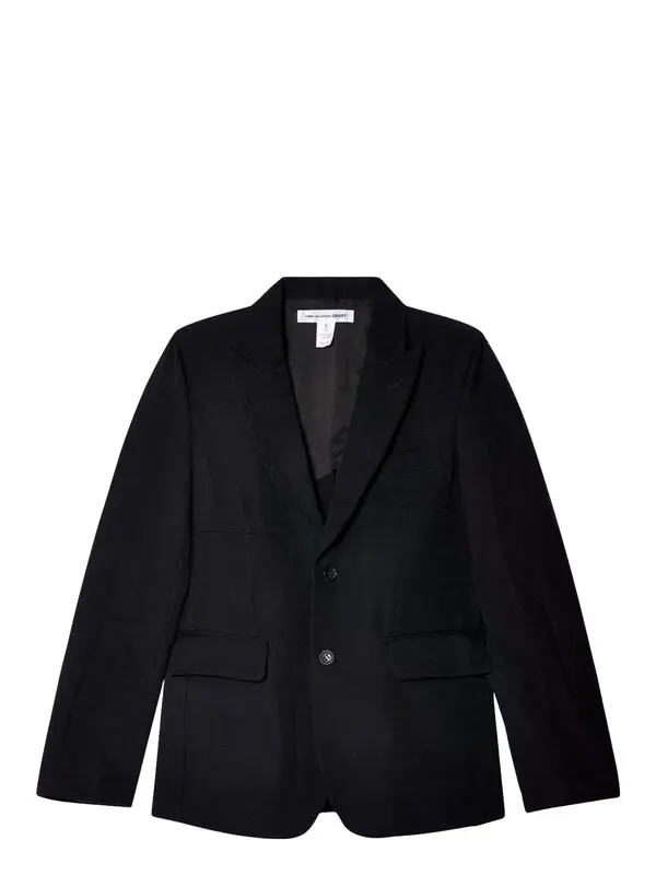 Comme Des Garçons Single-breasted Wool Blazer - Blue