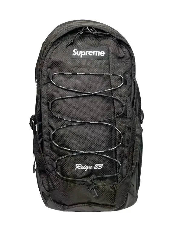 Supreme Logo-patch Backpack - Black