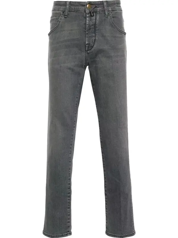 Jacob Cohen Scott Slim-fit Mid-rise Jeans - Grey