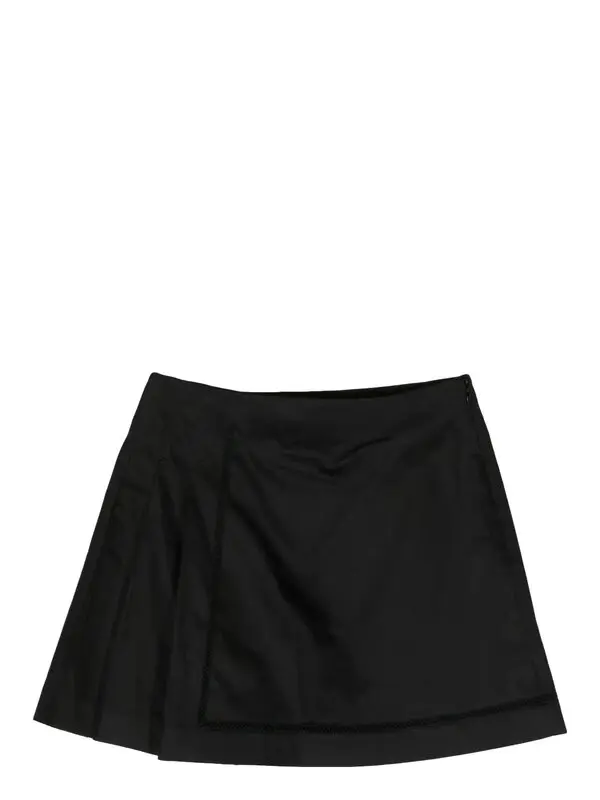 Shiatzy Chen Pleated Cotton Miniskirt - Black