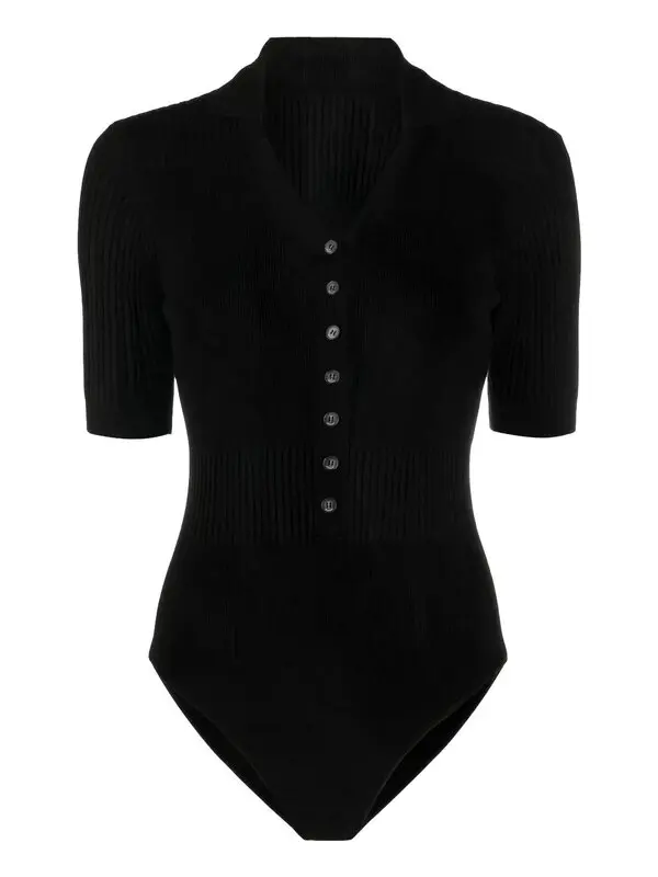 Jacquemus Le Body Yauco Polo Bodysuit - Black