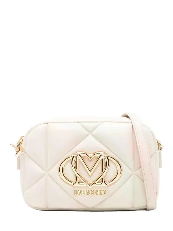 Moschino Logo-plaque Crossbody Bag - Neutrals