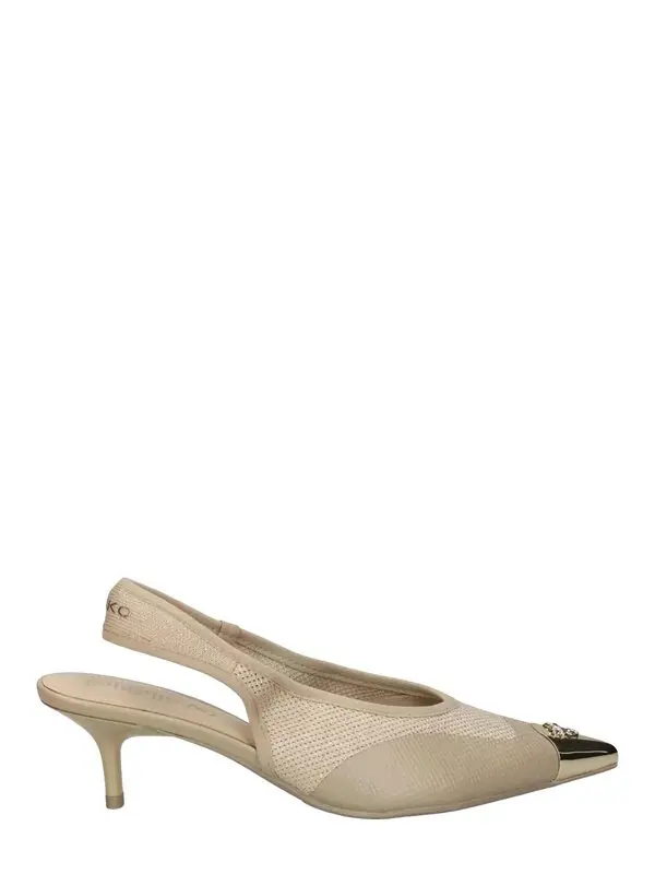Pinko Gloria Slingback Kitten Heel Pumps - Neutrals