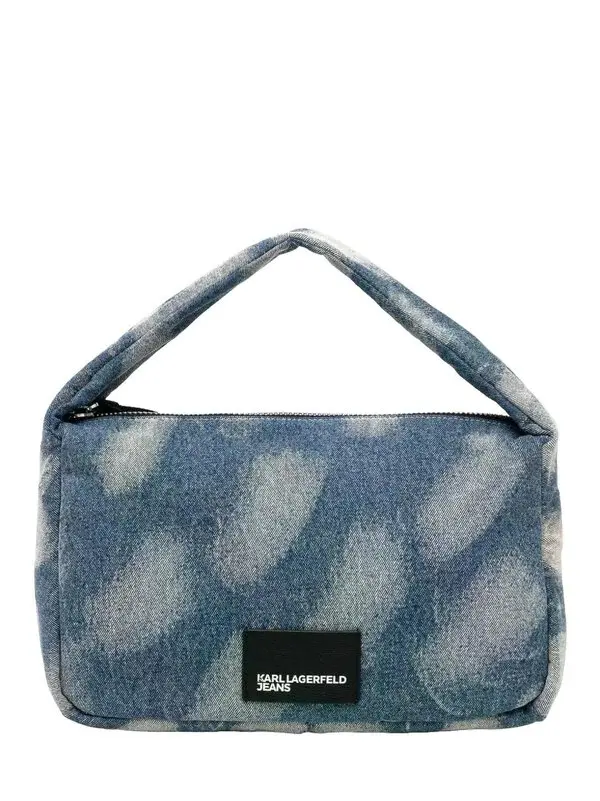 Karl Lagerfeld Bleached Denim Tote Bag - Blue