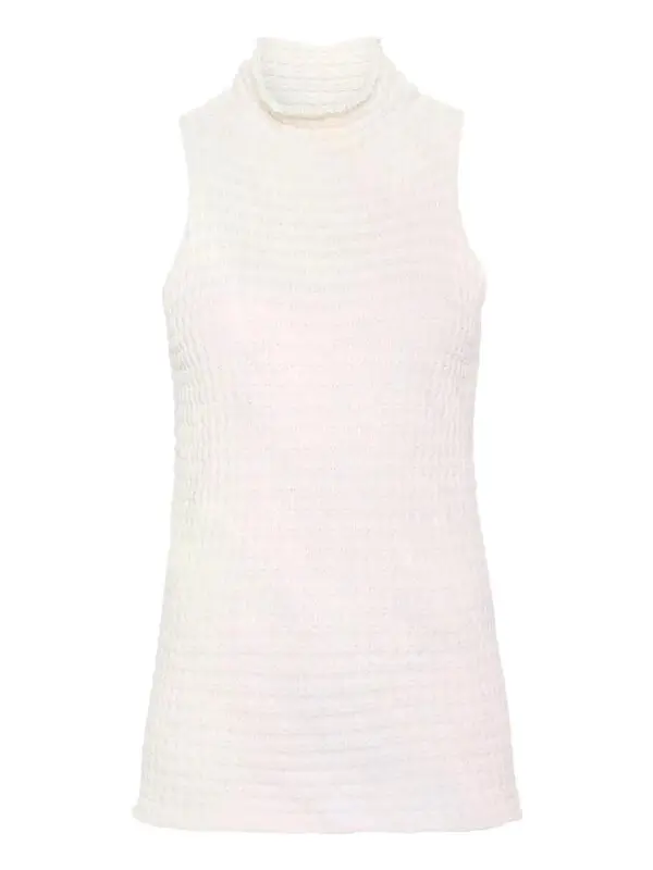 JIL SANDER High-neck Knitted Top - Neutrals