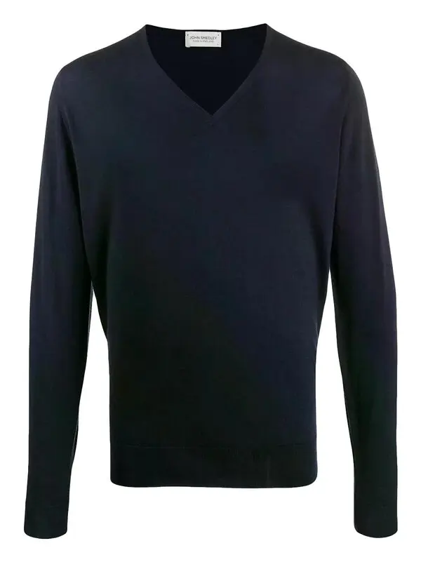 John Smedley Wool Knit Jumper - Blue