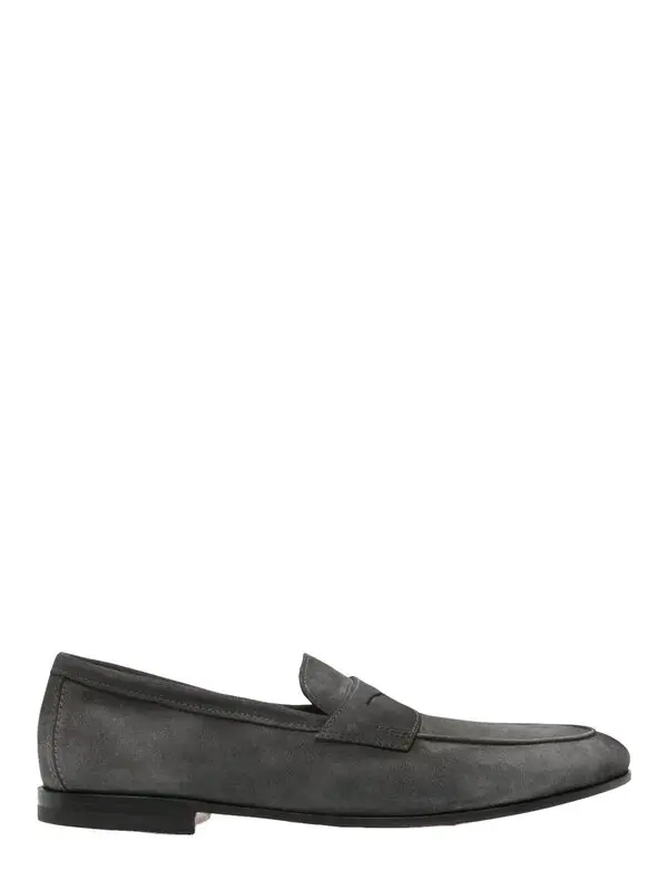 Santoni Carlo Suede Loafers - Grey