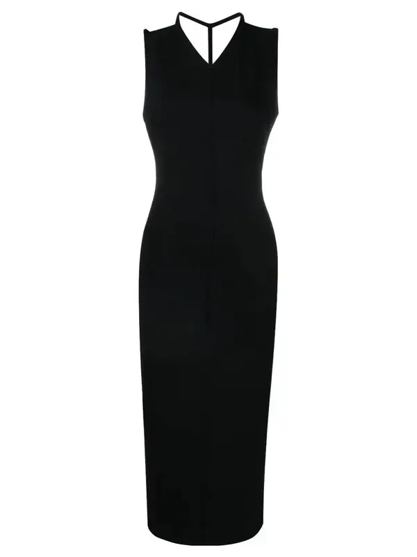 Khaite Terri V-neck Maxi Dress - Black