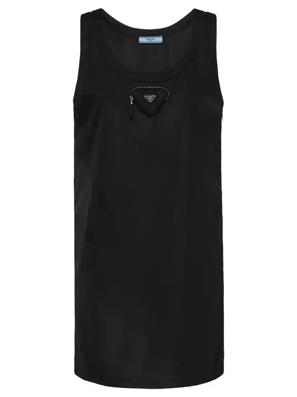 Prada Re-nylon Mini Dress - Black