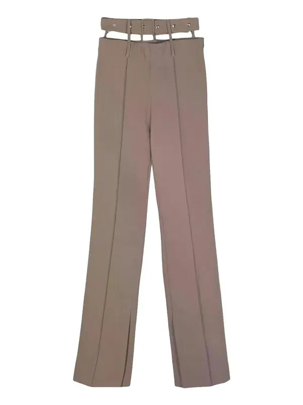 Rokh Belt-detail Straight Trousers - Brown