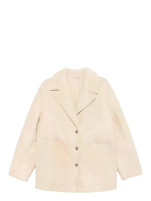 Loulou De Saison Lambskin Suede Coat - Neutrals