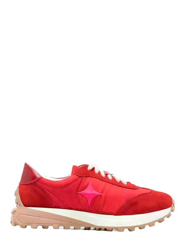 MADISON MAISON Star Suede-trimmed Sneakers - Red
