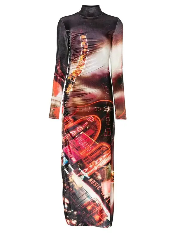 JEAN PAUL GAULTIER Pigalle Velvet Maxi Dress - Black