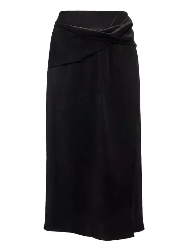 JW Anderson Draped Midi Skirt - Black