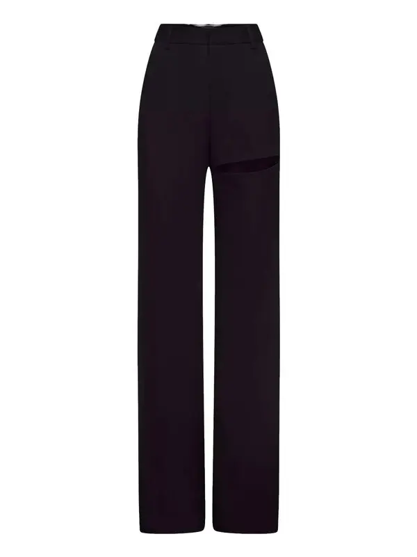AREA Asymmetric Slit Trousers - Black