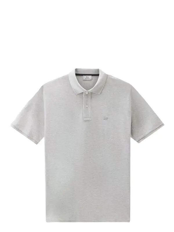 Woolrich Logo-embroidered Polo Shirt - Grey