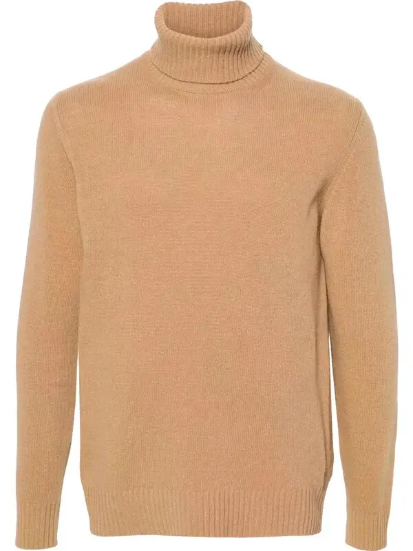 NUUR Merino Wool-cashmere Blend Roll-neck Sweater - Neutrals