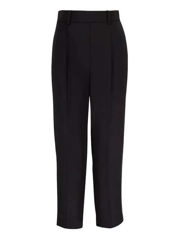 Vince High-waist Tapered-leg Trousers - Black