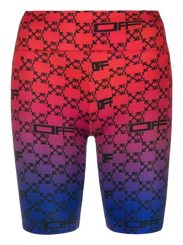 Off-White Monogram-print Cycling Shorts - Red