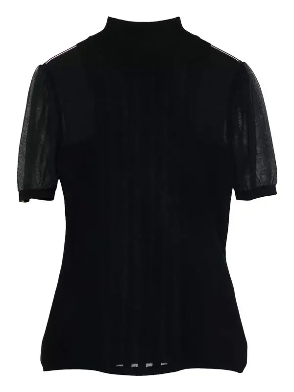 Elisabetta Franchi High-collared Top - Black